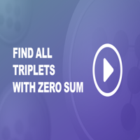Find All Triplets with Zero Sum - GeeksforGeeks | Videos