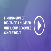 Finding sum of digits of a number until sum becomes single digit - GeeksforGeeks | Videos