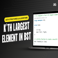 K’th Largest Element in BST when modification to BST is not allowed ...