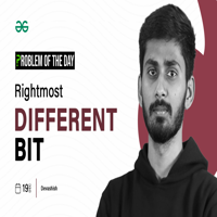 PROBLEM OF THE DAY : 19/12/2023 | Rightmost different bit - GeeksforGeeks | Videos