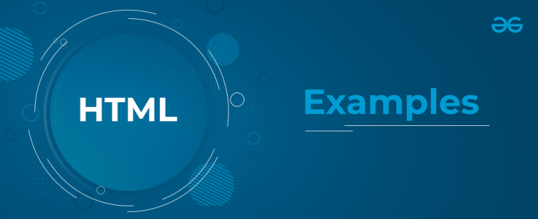 HTML Examples - GeeksforGeeks