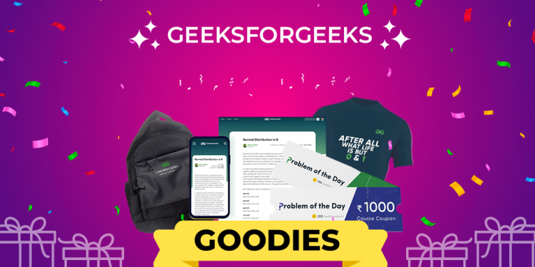 How to get GFG Goodies ? | Cyberdime | Web & IT Solutions for Business