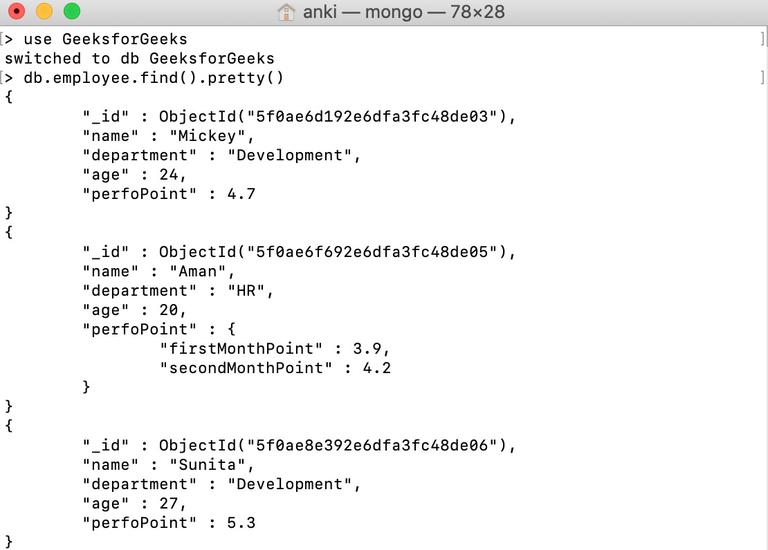 MongoDB $ceil Operator - GeeksforGeeks