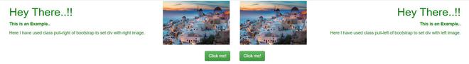 How to set div with left image and button at bottom using bootstrap ...