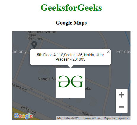 Google Maps Info Windows - GeeksforGeeks
