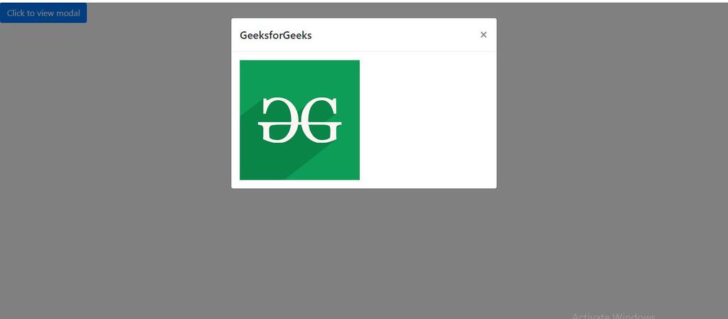 How to fit the image into modal popup using Bootstrap? - GeeksforGeeks