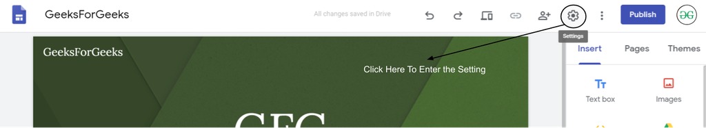 How to add Announcement Banner in New Google Sites? - GeeksforGeeks