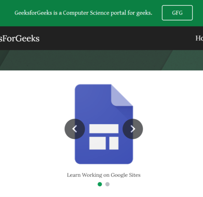 How to create an image carousel in New Google Sites? - GeeksforGeeks