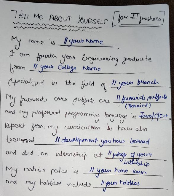 Tell Me About Yourself Fresh Graduate Sample Answer Answers Tell Me About Yourself Fresh Graduate Sample Answer Answers