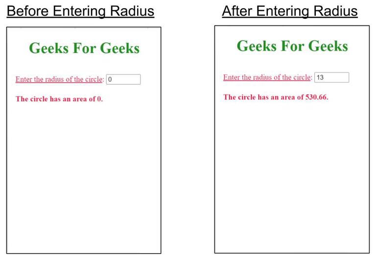 How to calculate area of circle dynamically using amp-bind-macro in ...
