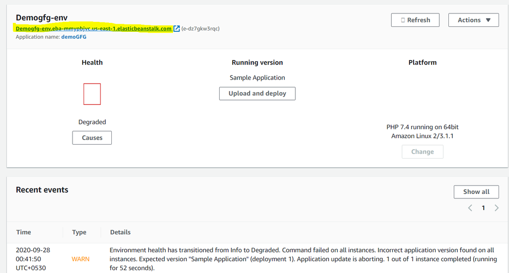 Launching an Application on AWS Beanstalk - GeeksforGeeks