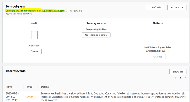 Launching an Application on AWS Beanstalk - GeeksforGeeks