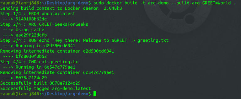 Docker - ARG Instruction - GeeksforGeeks