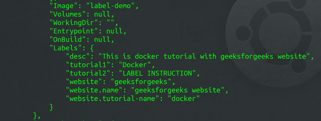 Docker - LABEL Instruction - GeeksforGeeks