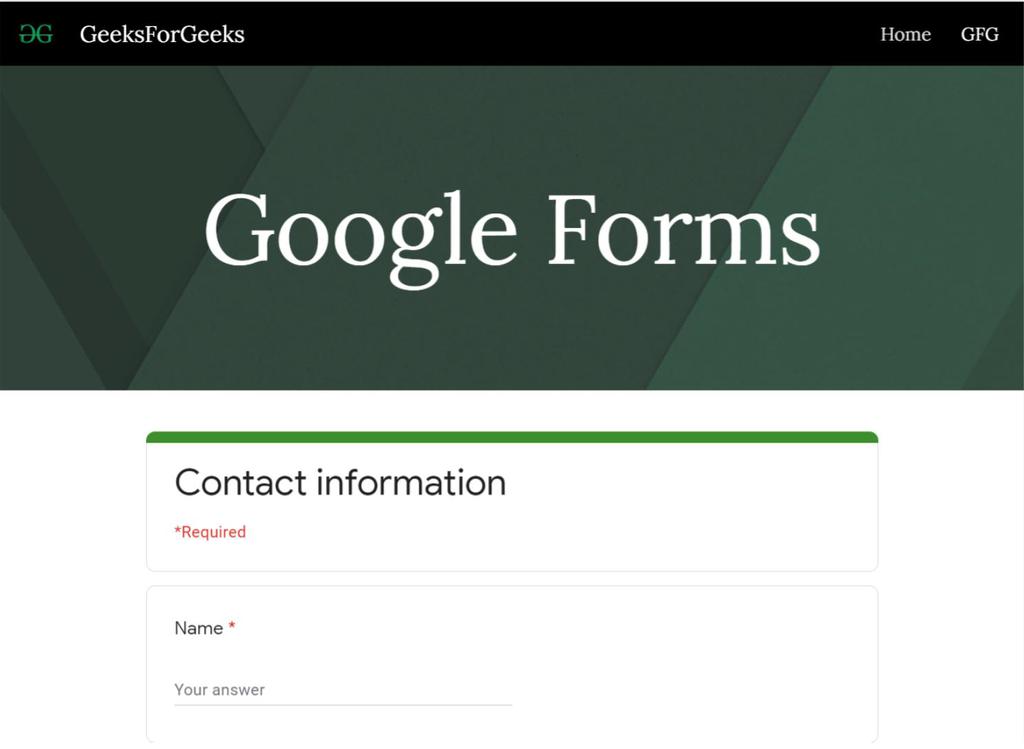 How to Embed Google Forms in New Google Sites? - GeeksforGeeks