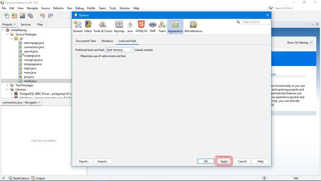 How to Change the Theme of Netbeans 12.0 to Dark Mode? - GeeksforGeeks