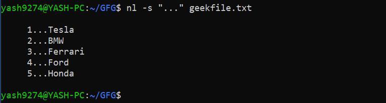 nl command in Linux with Examples - GeeksforGeeks