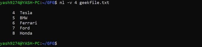 nl command in Linux with Examples - GeeksforGeeks