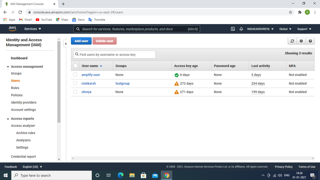 Amazon Web Services - Identities - GeeksforGeeks