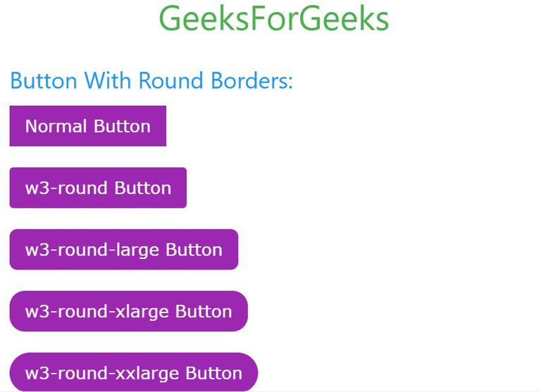 W3.CSS Button - GeeksforGeeks