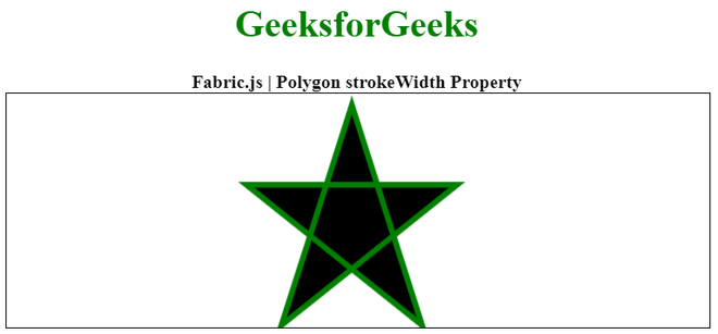 Fabric.js Polygon strokeWidth Property - GeeksforGeeks