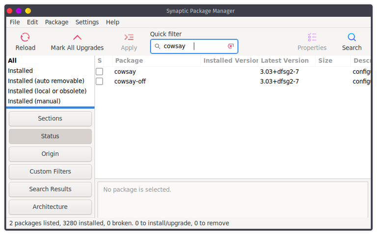 Using Synaptic Package Manager to Download a Package in Linux ...