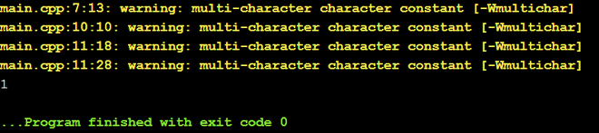 Multi-Character Literal in C/C++ - GeeksforGeeks