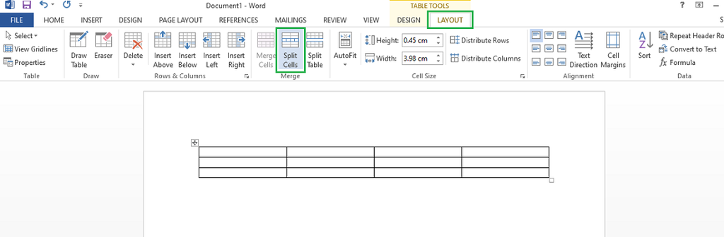 Working with Tables in MS Word - GeeksforGeeks