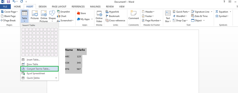 Working with Tables in MS Word - GeeksforGeeks