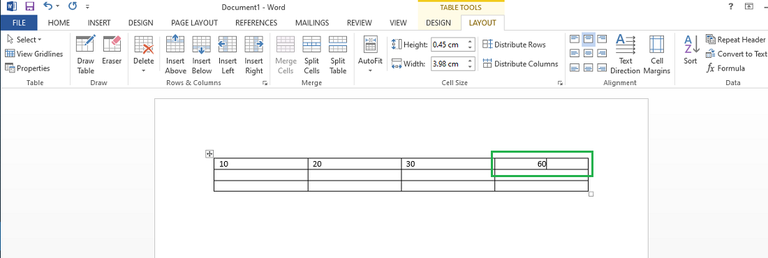 Working with Tables in MS Word - GeeksforGeeks