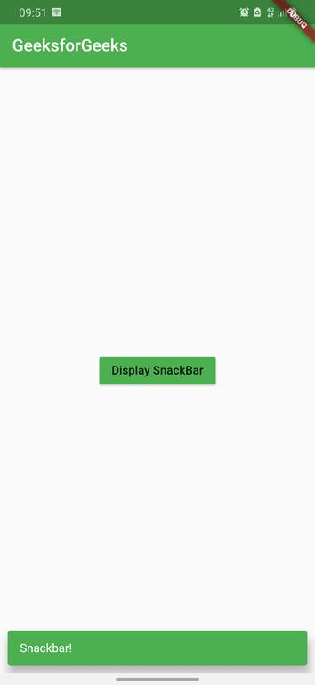 Flutter - Snackbar - GeeksforGeeks