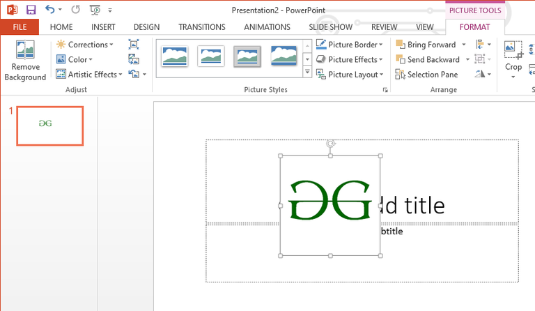 How to Insert a Picture in MS Powerpoint - GeeksforGeeks