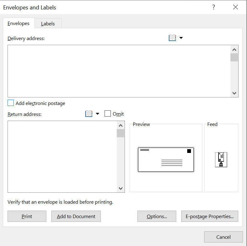 Envelopes and Labels in MS Word - GeeksforGeeks