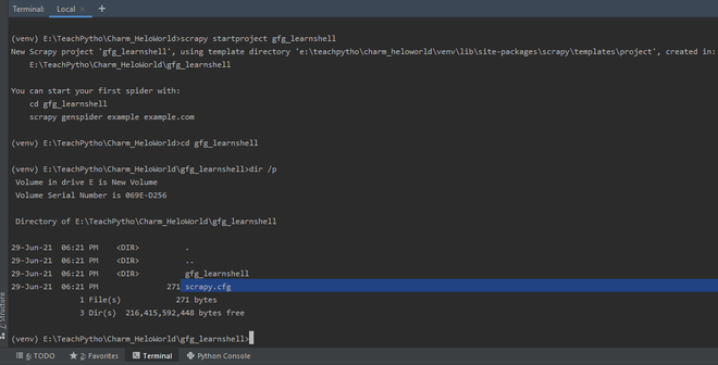 Scrapy - Shell - GeeksforGeeks