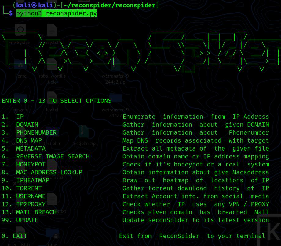 Reconspider - Most Advanced Open Source Intelligence (OSINT) Framework ...
