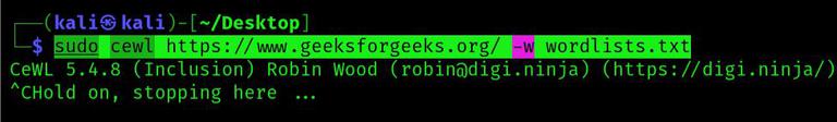 Cewl Tool - Creating Custom Wordlists Tool in Kali Linux - GeeksforGeeks