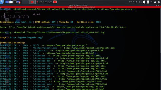 How to Find Hidden Web Directories with Dirsearch - GeeksforGeeks