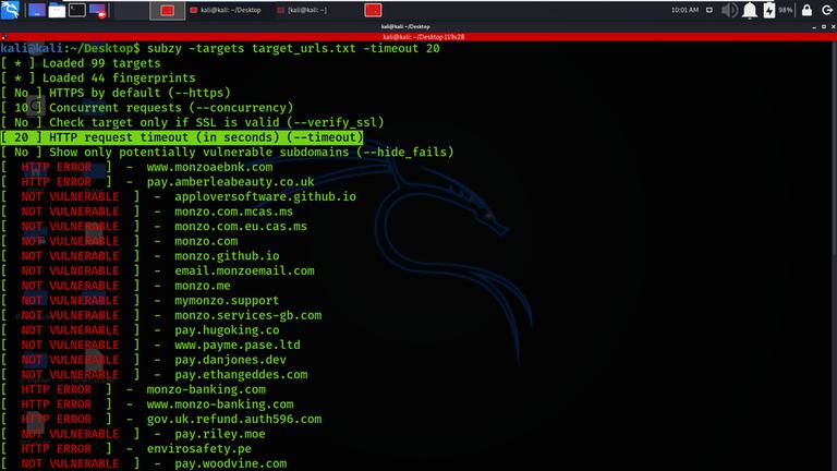 Subzy - Subdomain takeover Vulnerability Checker Tool - GeeksforGeeks