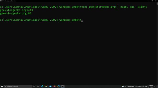 How to install and use Naabu in Windows - GeeksforGeeks