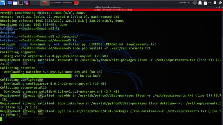 Domained - Multi Tool Subdomain Enumeration Suite on Kali Linux ...