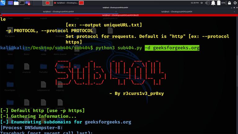 Sub404 - Tool To Check Subdomain Takeover Vulnerability in Linux - GeeksforGeeks