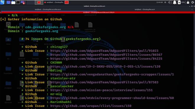 Recsech - Web Reconnaissance Tool Developed in PHP - GeeksforGeeks