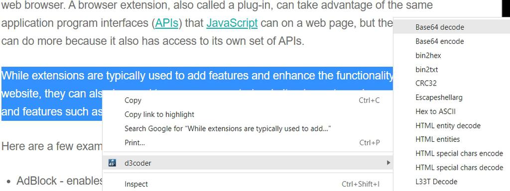 D3coder - Browser Extension to Encode or Decode - GeeksforGeeks