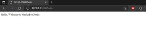 Flask App Routing - GeeksforGeeks