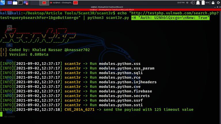 Scant3R - Web Security Scanner - GeeksforGeeks