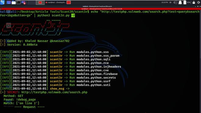 Scant3R - Web Security Scanner - GeeksforGeeks