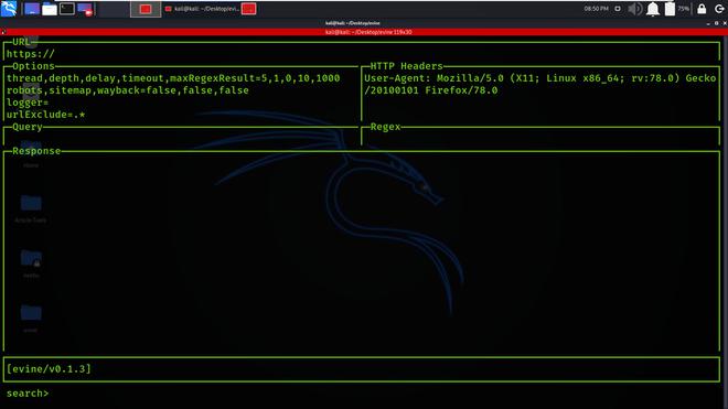 Evine - Interactive Web Crawler in Kali Linux - GeeksforGeeks
