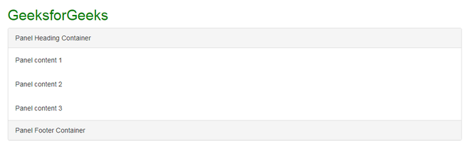 What are panels in Bootstrap 3 ? - GeeksforGeeks