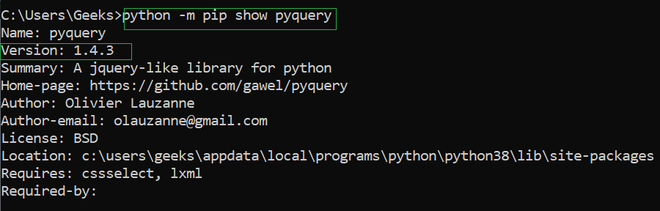 How to Install PyQuery on Windows? - GeeksforGeeks