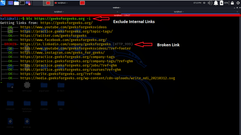 Hijacking - Broken Link Checker Tool - GeeksforGeeks
